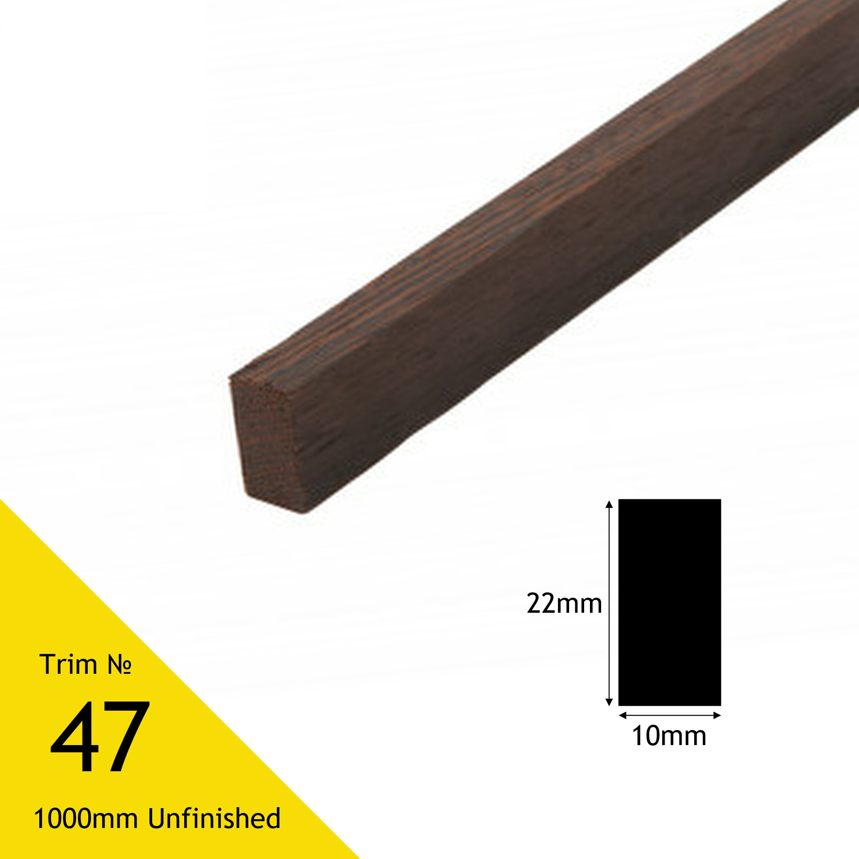 1 Lineal Metre: Border Insert Strip - Solid Wenge - Unfinished ...