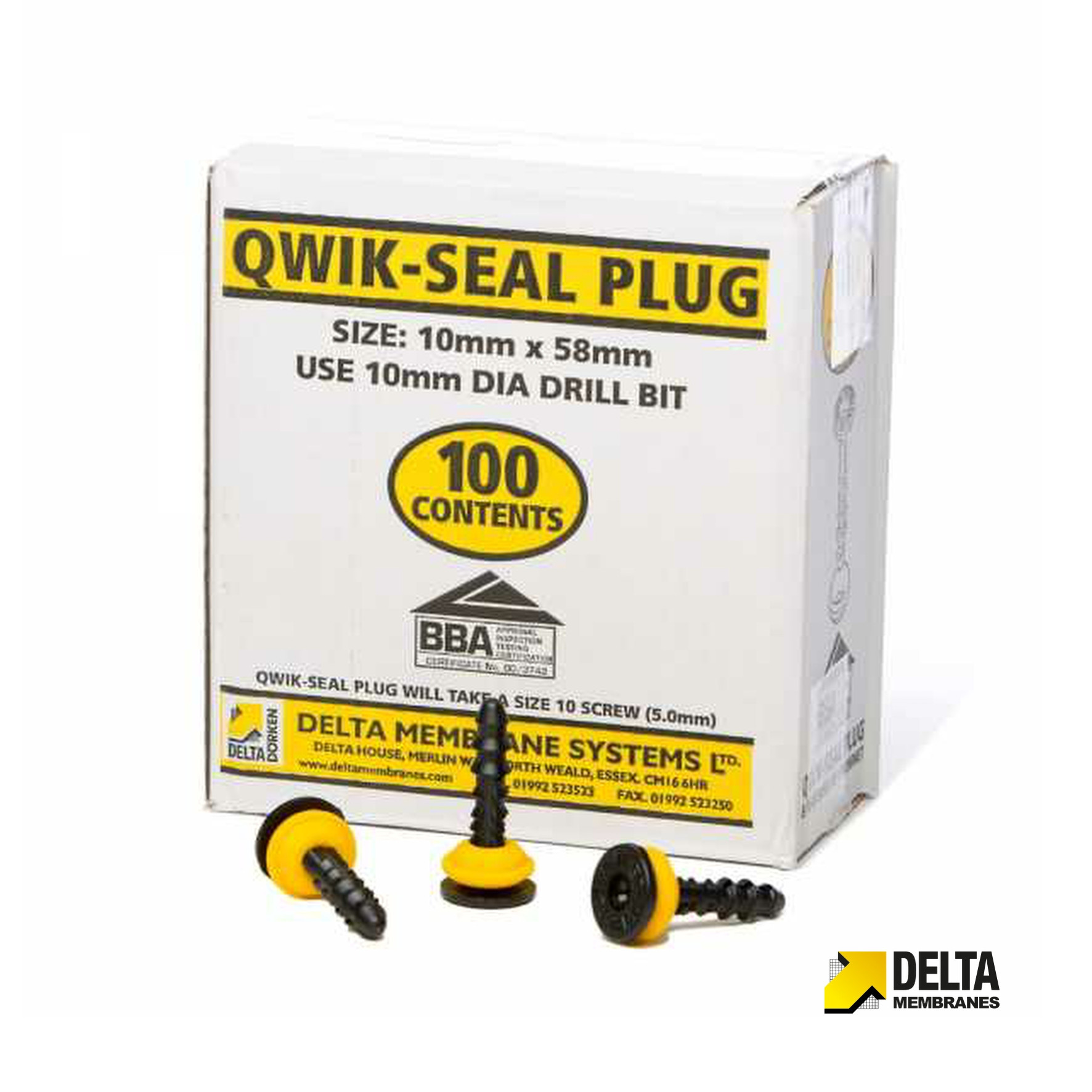 Delta FM Membrane - Quick Seal Plugs - (100/Box) | Floorstock Ltd
