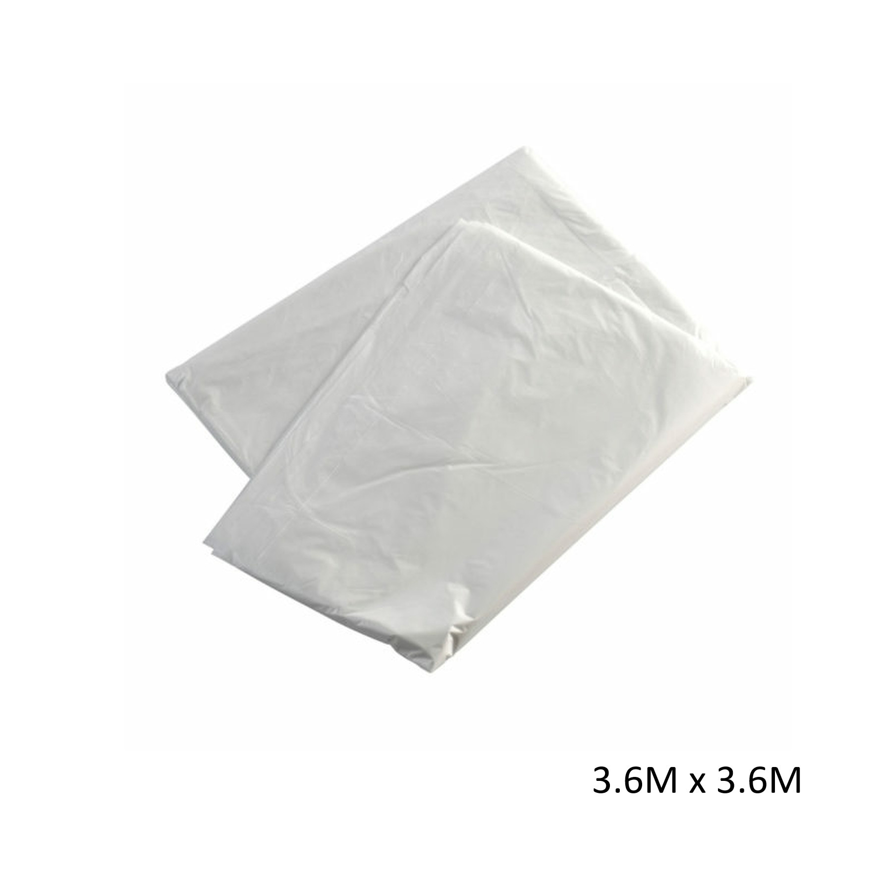 Dust Sheet - Polythene - 3.6m x 3.6m - (1/pk) | Floorstock Ltd