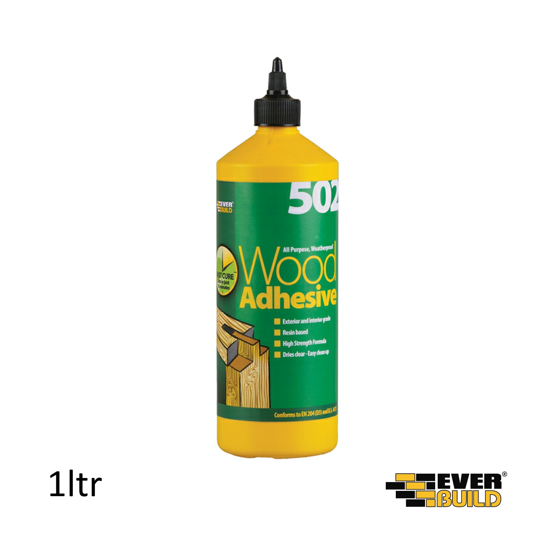 Everbuild 502 All Purpose Weatherproof Wood Adhesive, 1 Litre ...