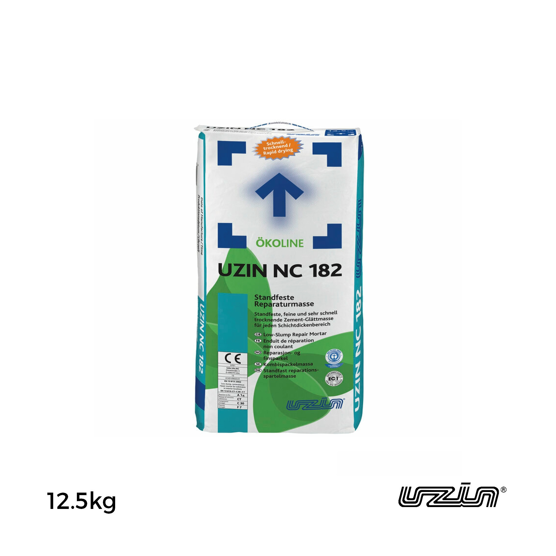 Uzin - NC182 - 12.5kg Rapid Repair Mortar - Low Slump Smoothing ...